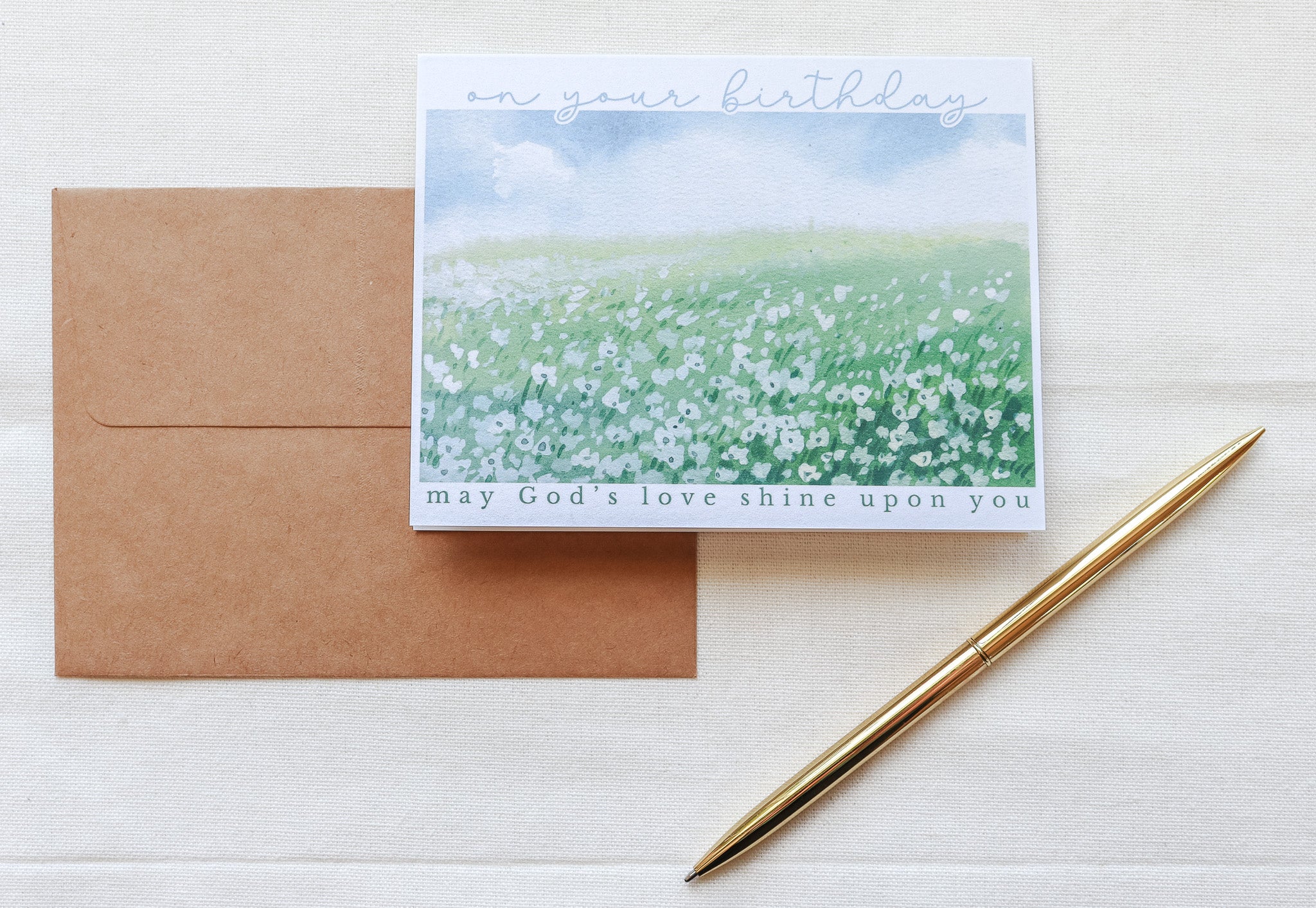 Watercolor Landscape Birthday Card – Darling Rosary