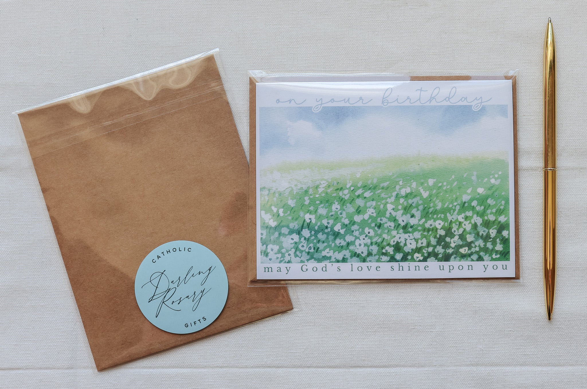 Watercolor Landscape Birthday Card – Darling Rosary