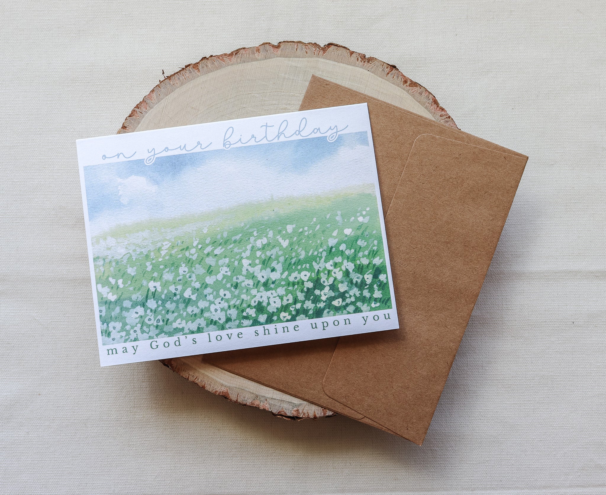 Watercolor Landscape Birthday Card – Darling Rosary